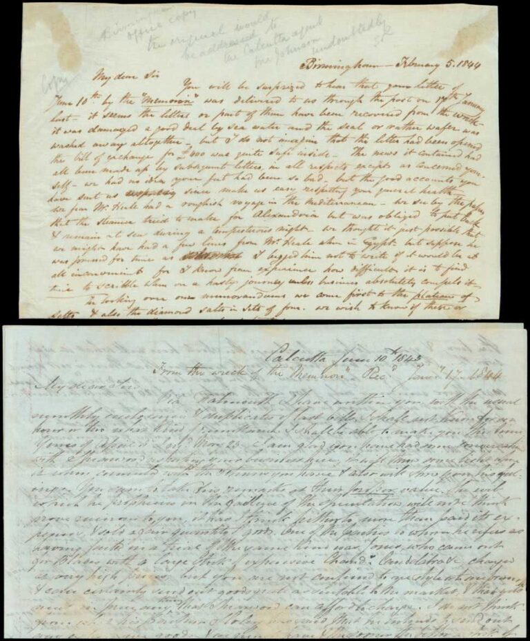 On the Wreck of the SS Memnon, 1843 - The Philatelist